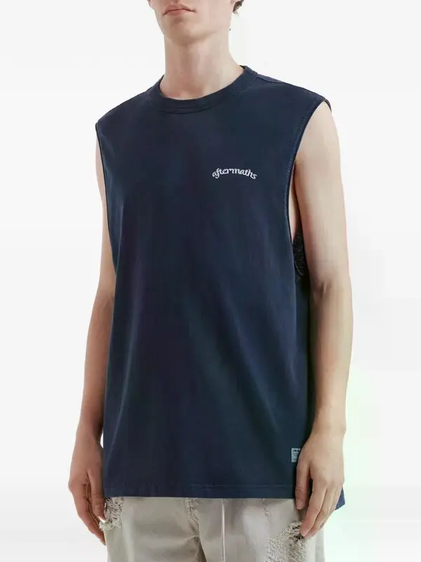 AFTERMATHS Graphic-print Cotton Tank Top
