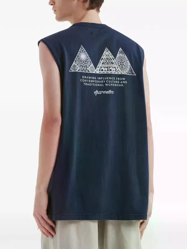 AFTERMATHS Graphic-print Cotton Tank Top