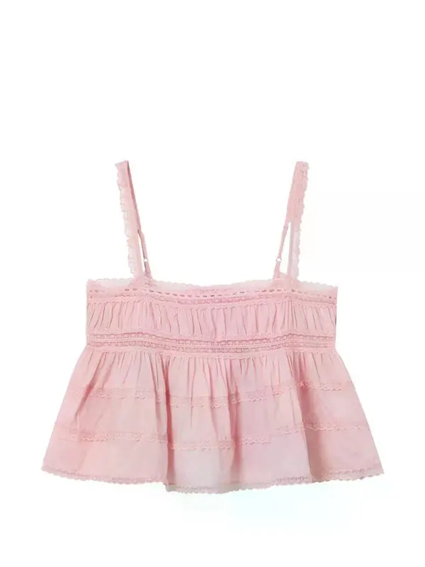 Free People Lace-trim Tiered Camisole Top