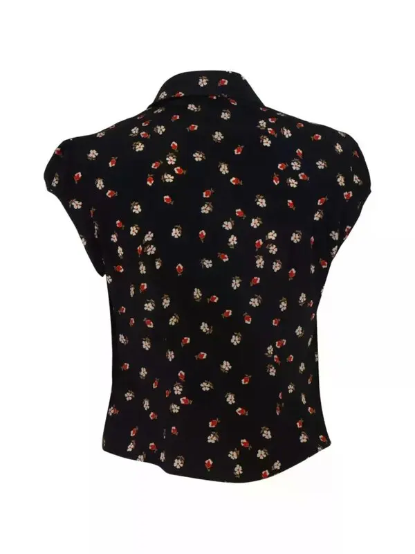 Max Mara Floral-print Ruffled Shirt
