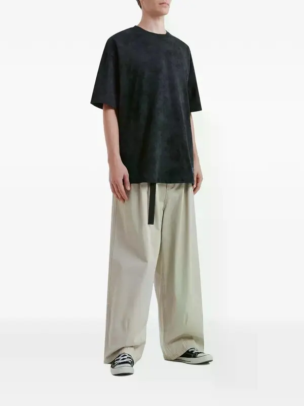 AFTERMATHS Logo-embroidered Acid-wash T-shirt