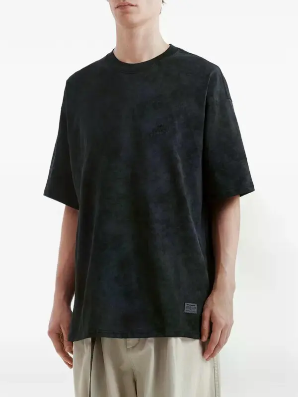 AFTERMATHS Logo-embroidered Acid-wash T-shirt