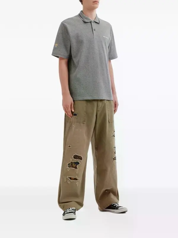AFTERMATHS Paint-splatter Distressed-effect Jeans - Neutrals