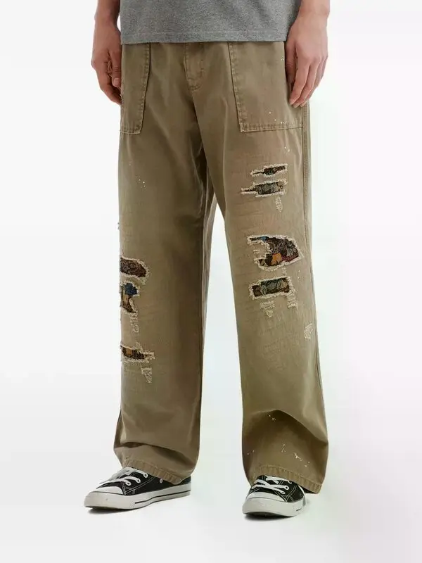 AFTERMATHS Paint-splatter Distressed-effect Jeans