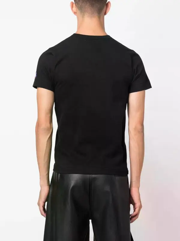 Play Comme Des Garcon Motif-patch Cotton T-shirt