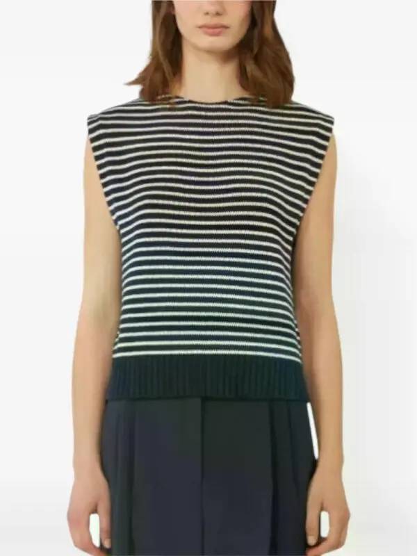 Max Mara Striped Sleeveless Vest