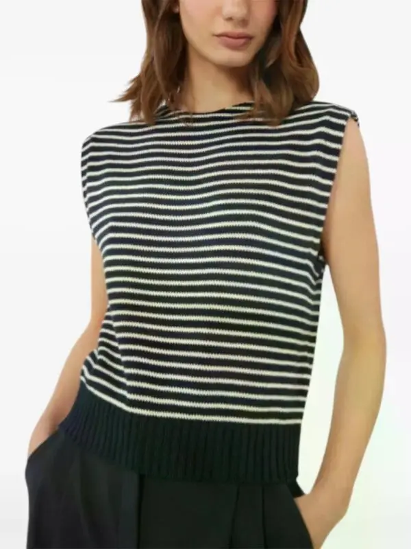 Max Mara Striped Sleeveless Vest