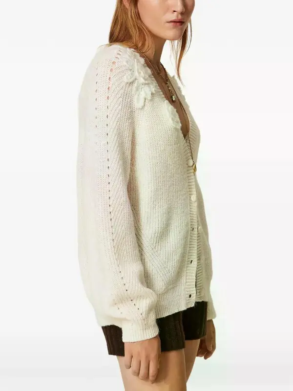 TWINSET Cardigan With Crochet Flowers