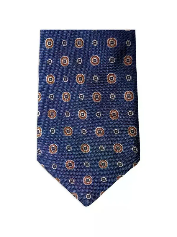 HACKETT LONDON Medal Flower Neck Ties - Blue
