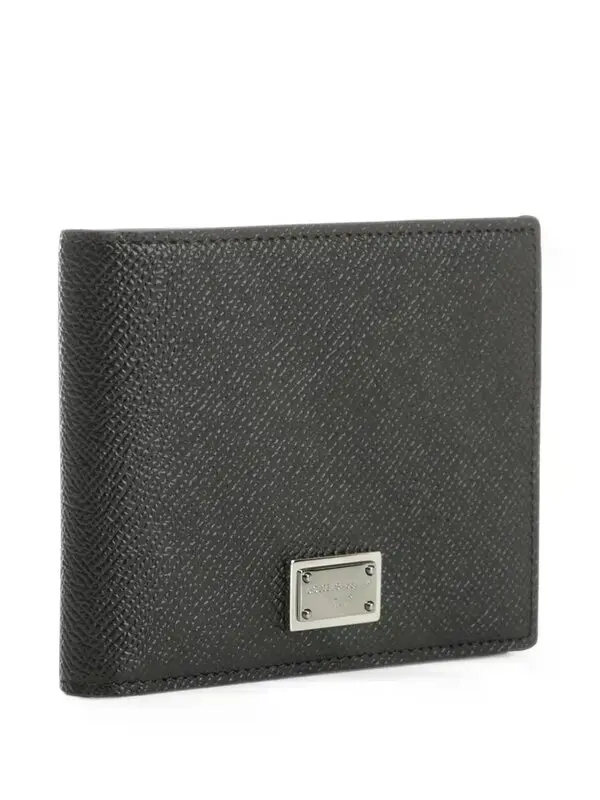 Dolce & Gabbana Calfskin Bifold Wallet With Logo Tag