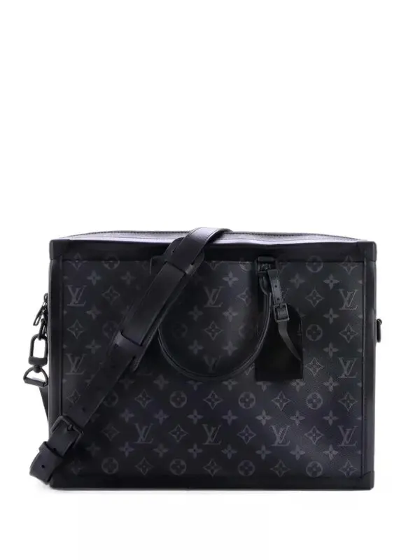LOUIS VUITTON Soft Trunk Briefcase Monogram Eclipse Canvas Business Bag