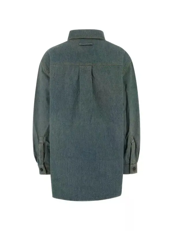 JEAN PAUL GAULTIER Graphic-print Denim Shirt - Blue