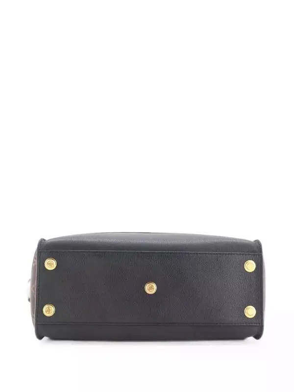 LOUIS VUITTON On My Side Leather With Monogram Canvas Mm Tote Bag