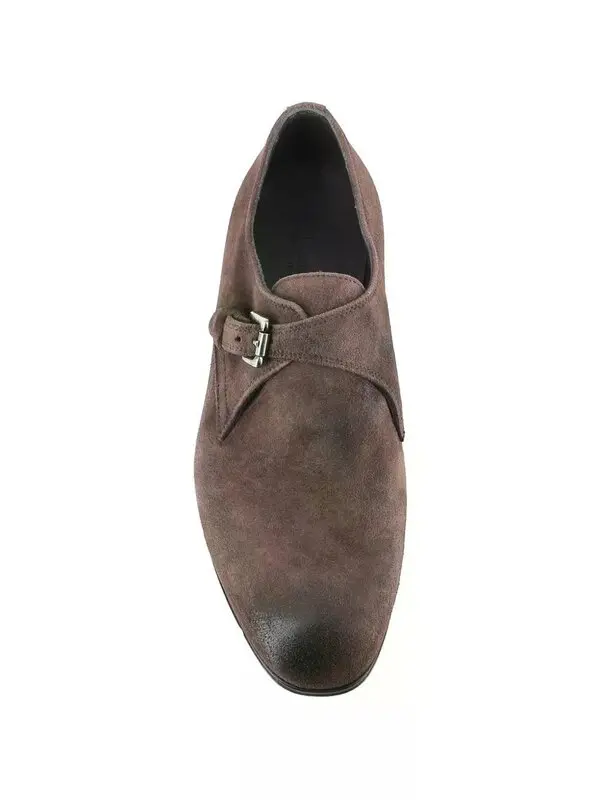 PANTANETTI Buckle-fastening Suede Loafers - Brown