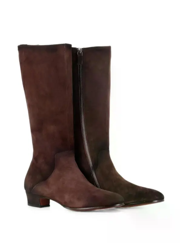 ALEXANDER HOTTO Suede Side-zip Boots