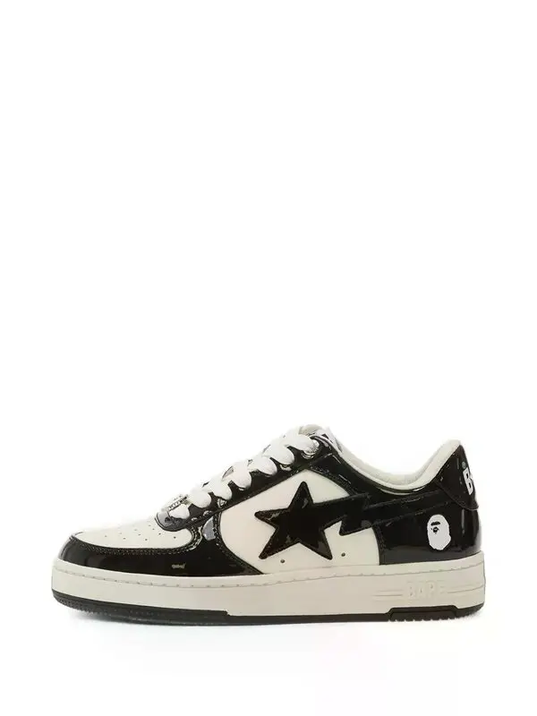 A BATHING APE Sta #1 Leather Sneakers - Black
