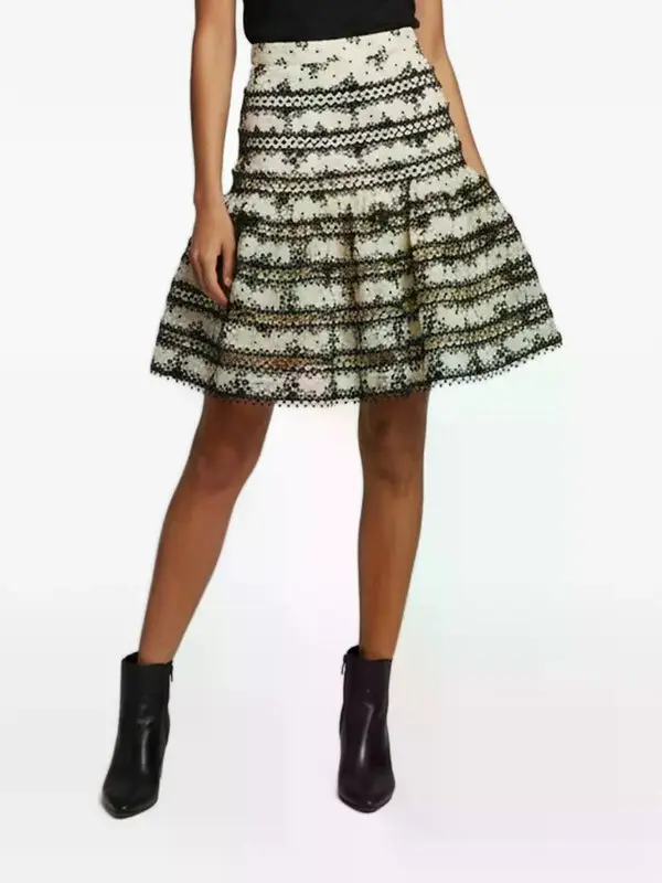 Zimmermann Embroidered Lace-trim Mini Skirt