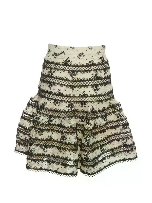 Zimmermann Embroidered Lace-trim Mini Skirt