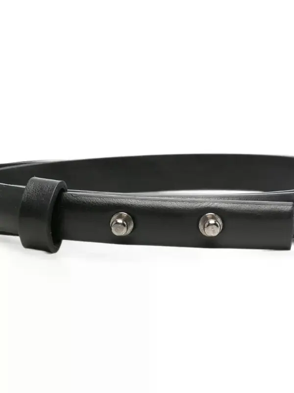 Lorena Antoniazzi Stud-fastening Leather Belt - Black
