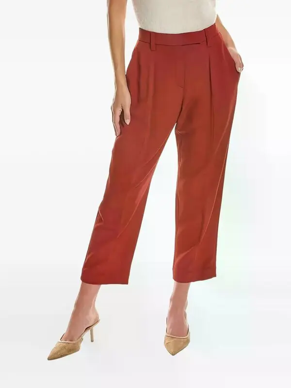 Brunello Cucinelli Pleat-detail Trousers - Red