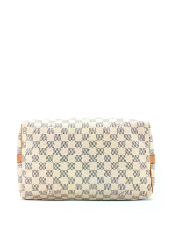 LOUIS VUITTON Speedy Bandouliere Damier 30 Shoulder Bag - White