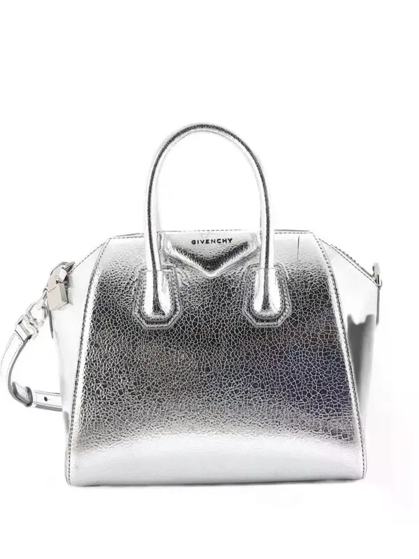 Givenchy Antigona Bag Glazed Leather Mini Satchel - Metallic