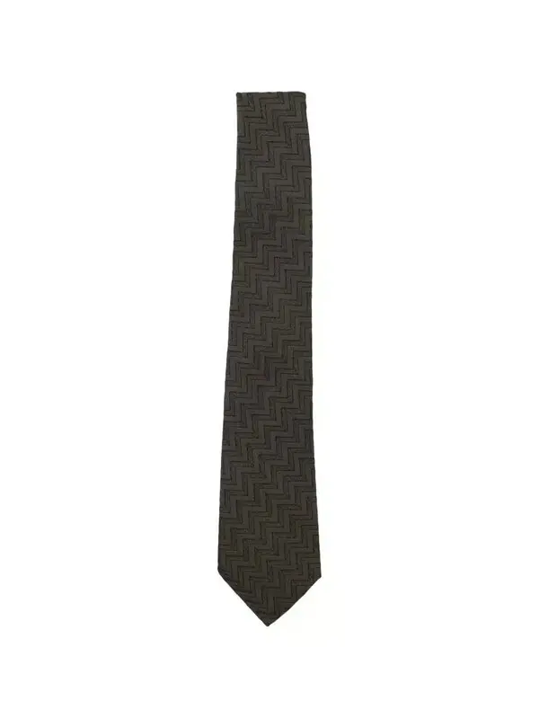 Giorgio Armani Chevron Pattern Neck Ties - Neutrals