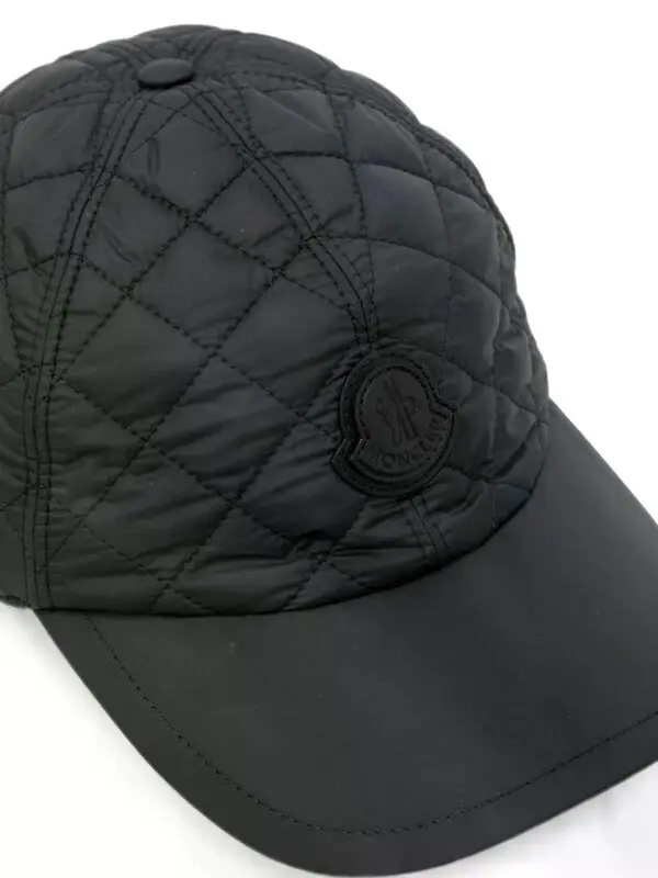 Moncler Diamond-quilted Baseball Cap - Black