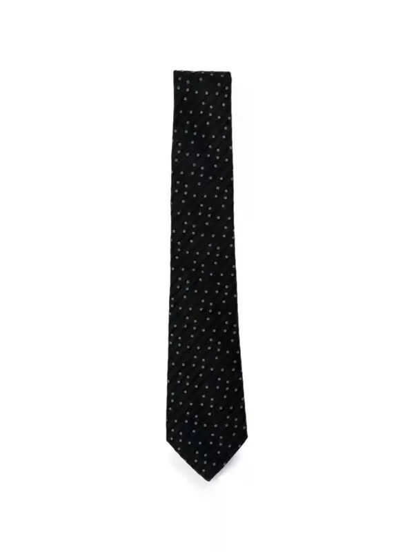 Giorgio Armani Polka-dot Diagonal-stripe Tie