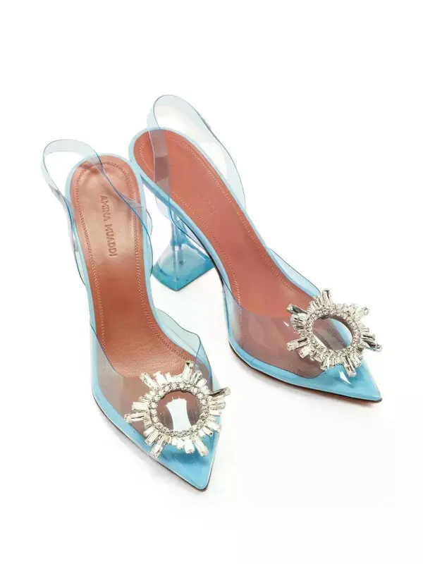 Amina Muaddi Begum Glass Slingback Pumps