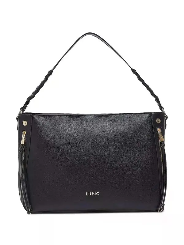 Liu Jo Braided-handle Zip-detail Shoulder Bag - Black