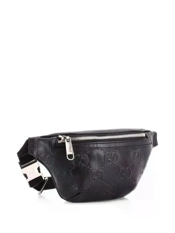 Gucci Gg Embossed Perforated Leather Small Belt Bag