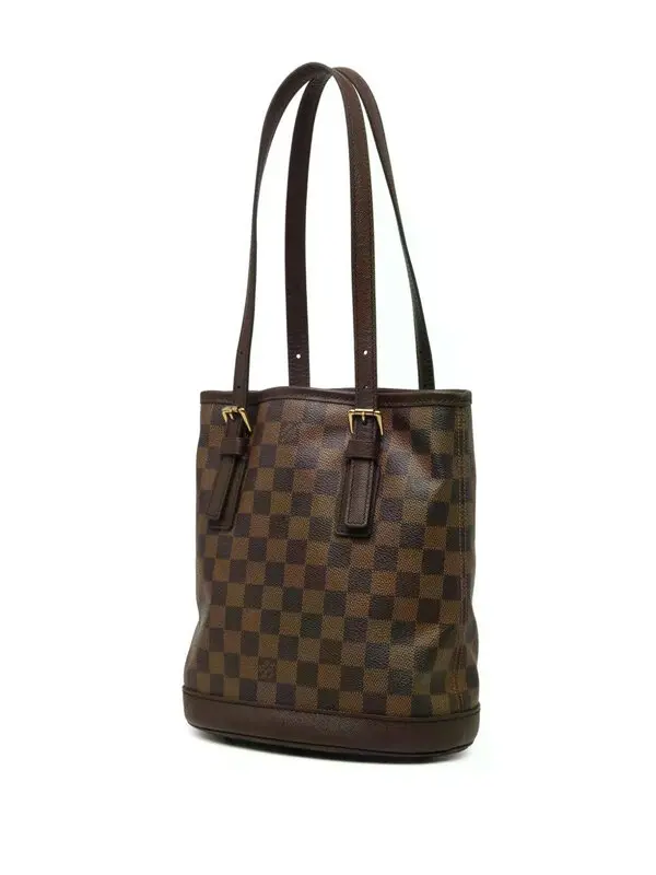 LOUIS VUITTON 2002 Damier Ebene Marais Bucket Bag