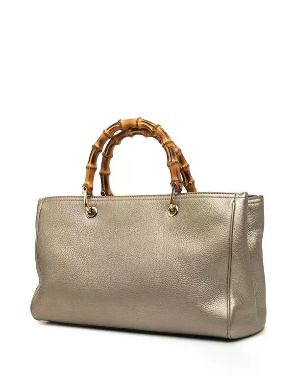 Gucci 2016-2025 Medium Calfskin Bamboo Shopper Satchel