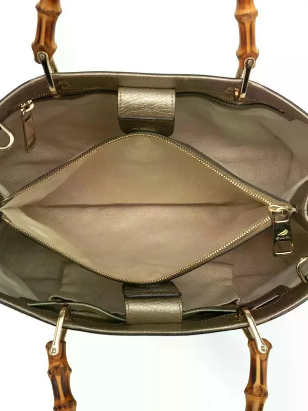 Gucci 2016-2025 Medium Calfskin Bamboo Shopper Satchel