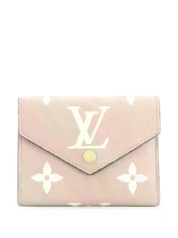 LOUIS VUITTON Victorine Wallet Bicolor Monogram Empreinte Giant Small Wallets