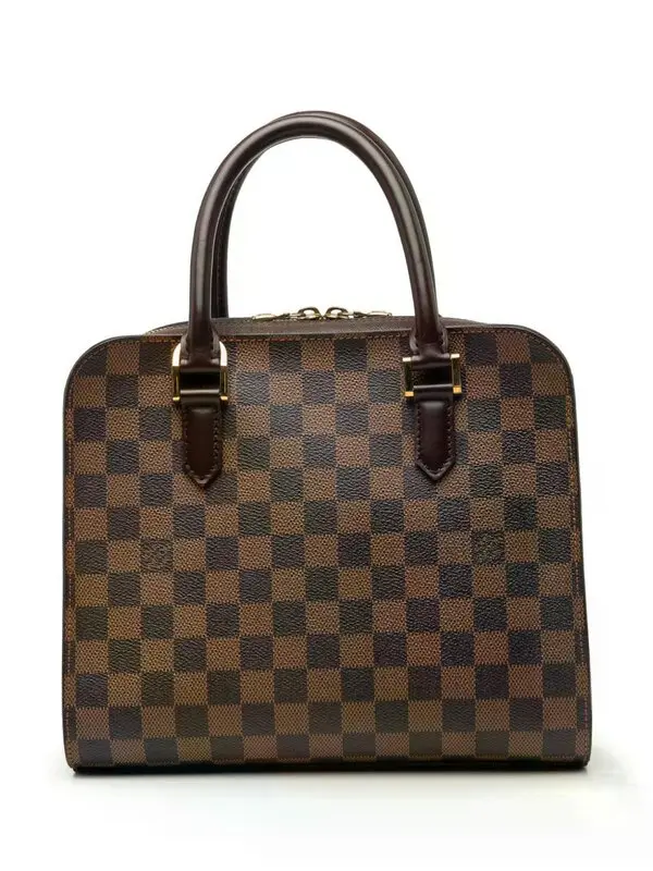 LOUIS VUITTON 2001 Damier Ebene Triana Handbag - Brown