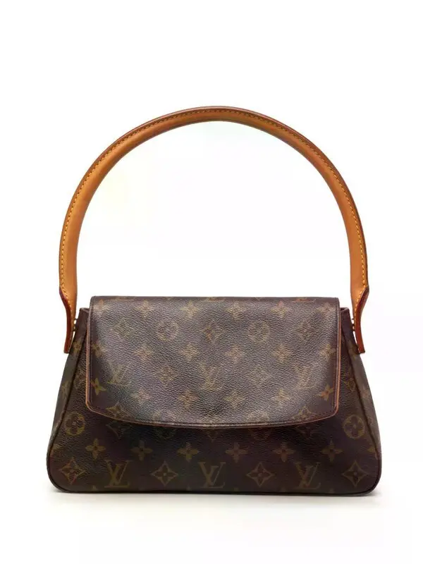 LOUIS VUITTON 2001 Monogram Mini Looping Shoulder Bag - Brown