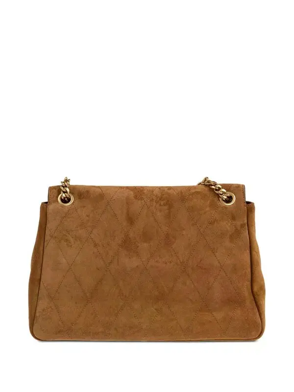 Tory Burch Charlie Quilted Suede Shoulder Bag