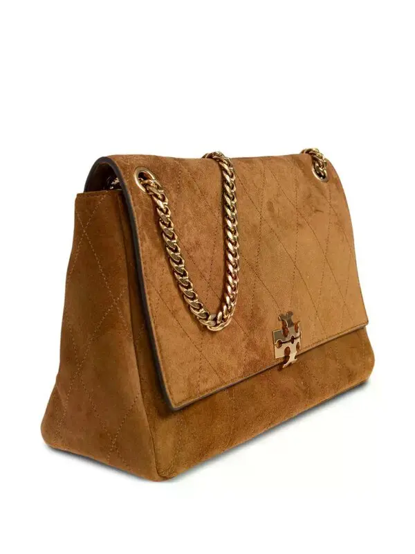 Tory Burch Charlie Quilted Suede Shoulder Bag