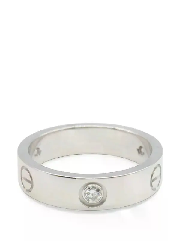 Cartier 2010s Love Diamond Ring - Silver