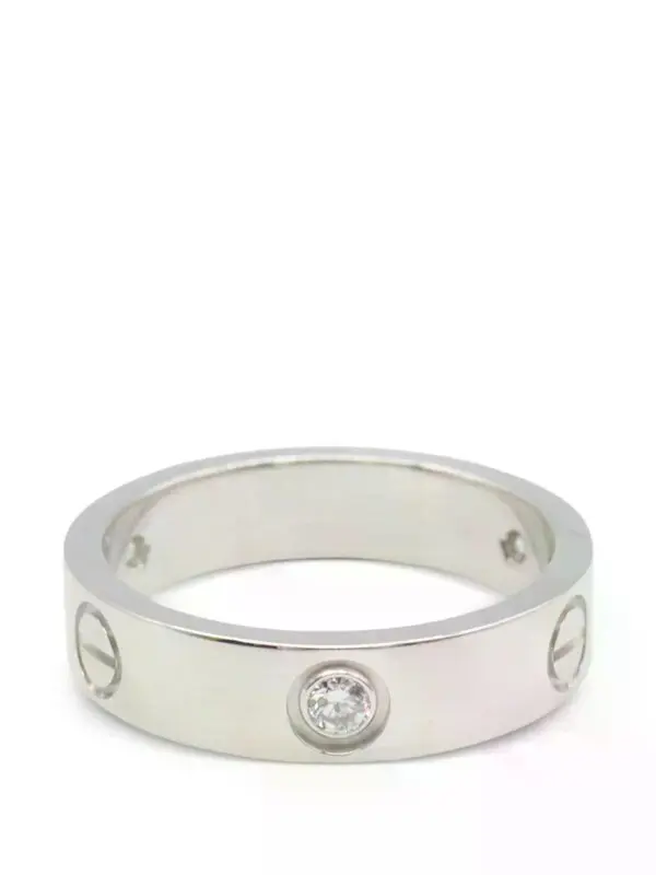 Cartier 2010s Love Diamond Ring - Silver