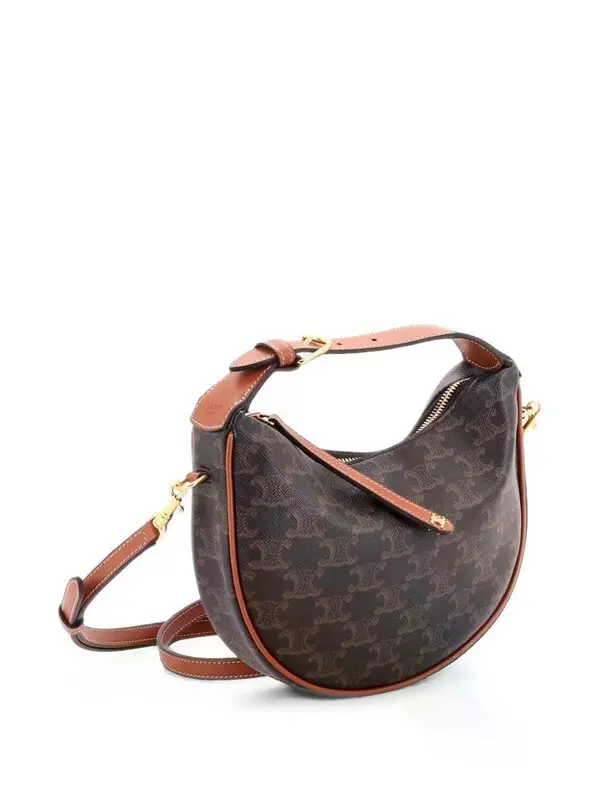 Celine Triomphe Coated Canvas Teen Hobo Bag