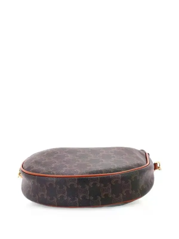 Celine Triomphe Coated Canvas Teen Hobo Bag