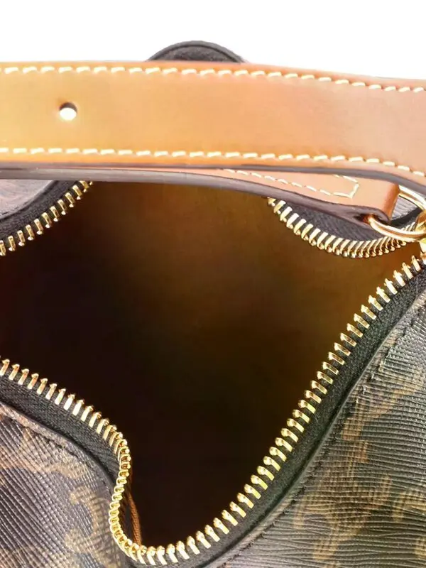 Celine Triomphe Coated Canvas Teen Hobo Bag