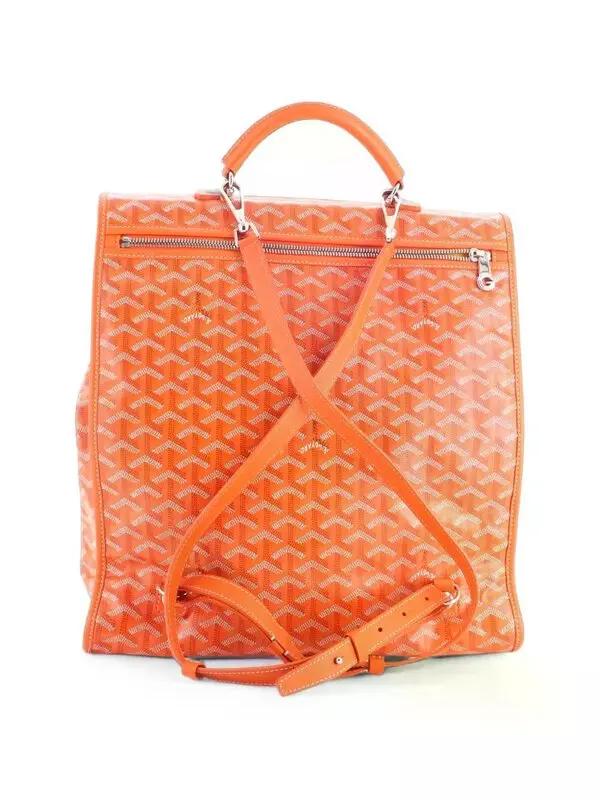 Goyard Saint Leger Briefcase Coated Canvas Backpack - Orange