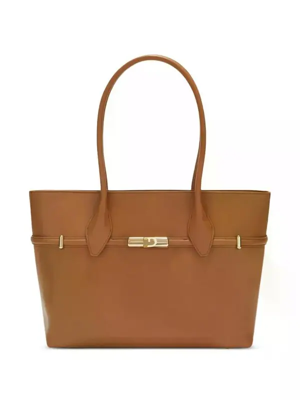 Furla Twist-lock Leather Tote Bag