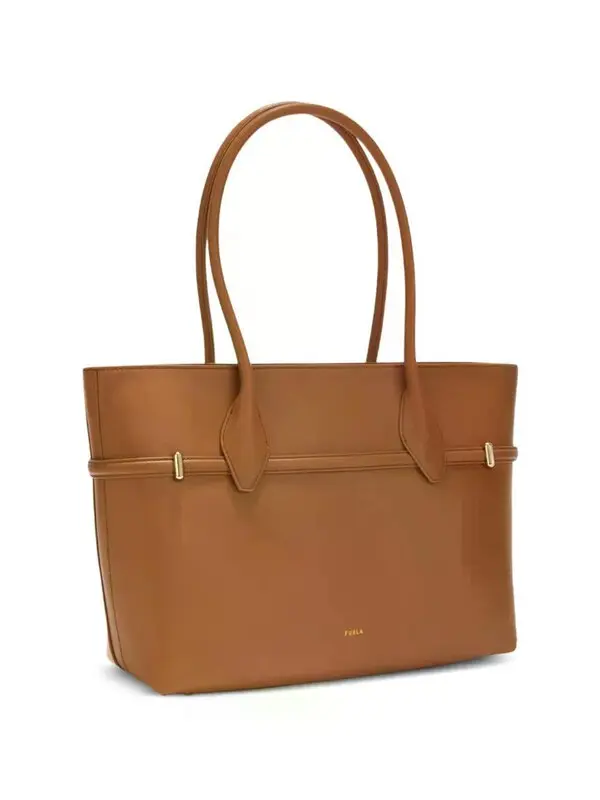Furla Twist-lock Leather Tote Bag