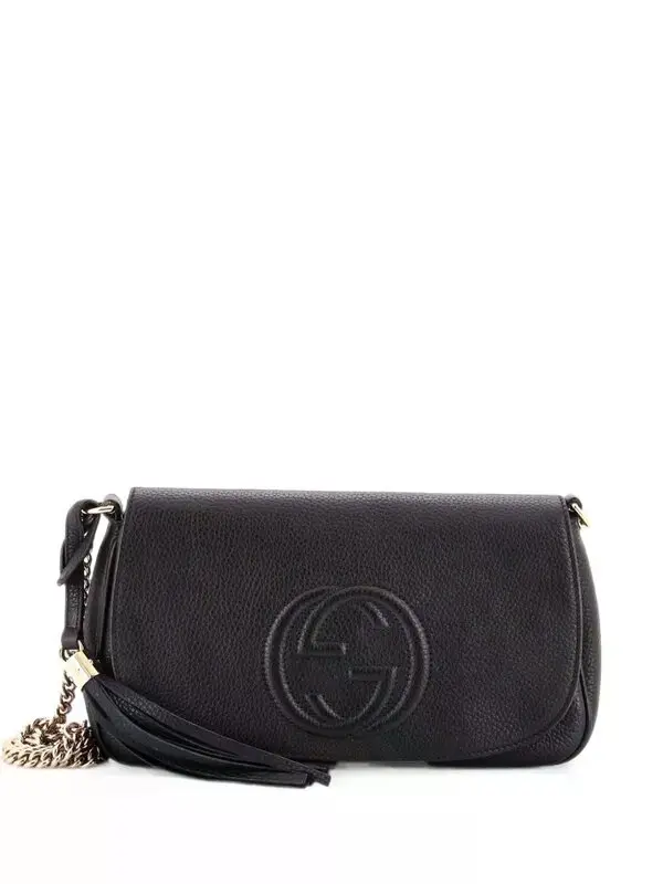 Gucci Soho Chain Leather Medium Crossbody Bag - Black