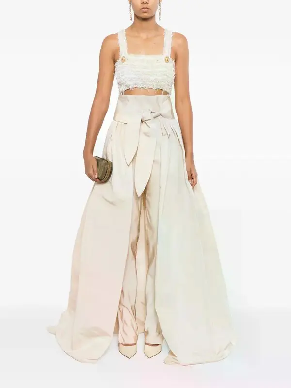Naeem Khan Overskirt Silk Trousers